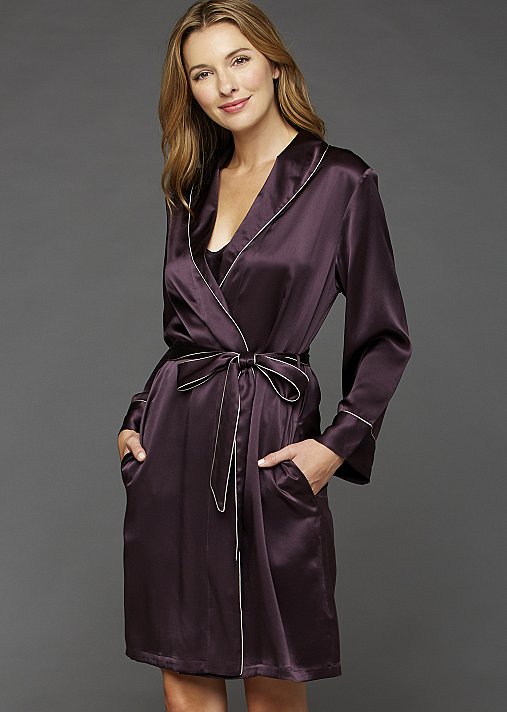 The Splendid Silk Short Robe | Julianna Rae